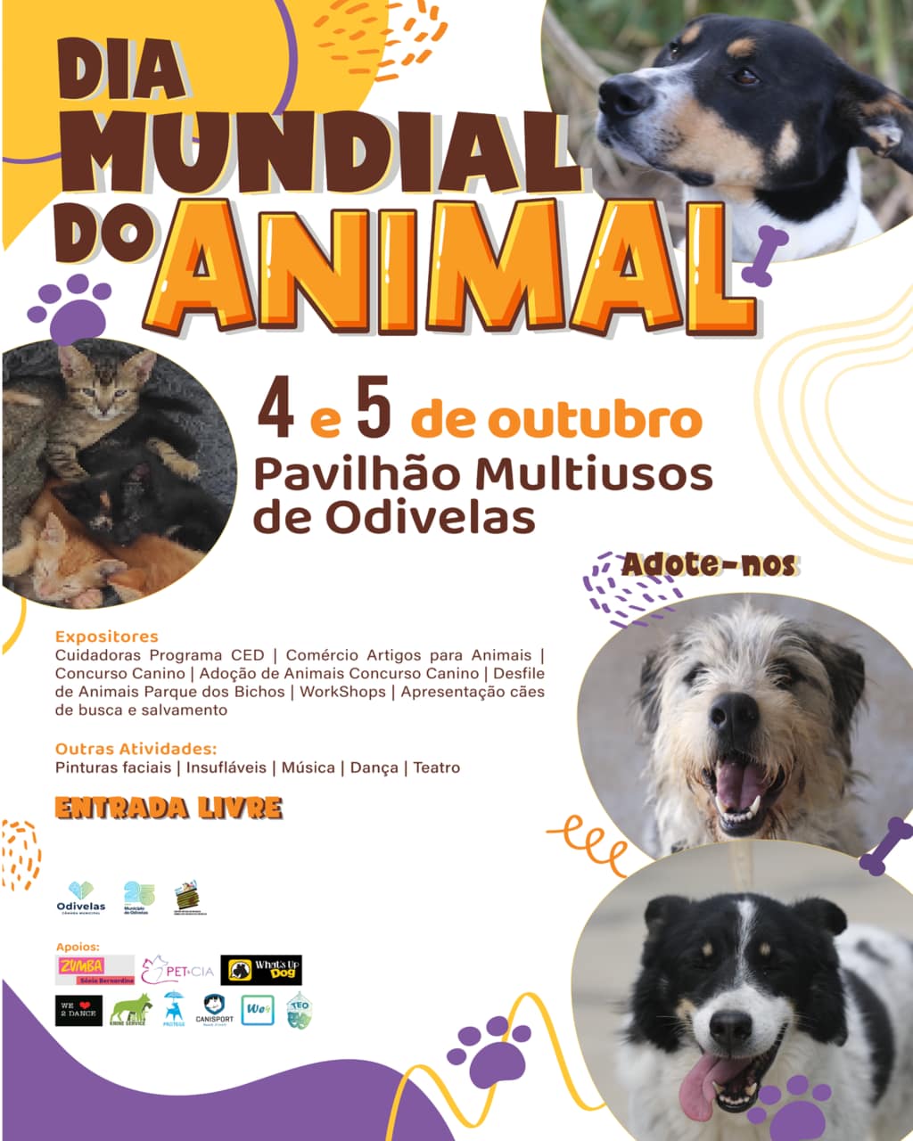 Dia Mundial do Animal 2024 em Pavilhão Multiusos de Odivelas